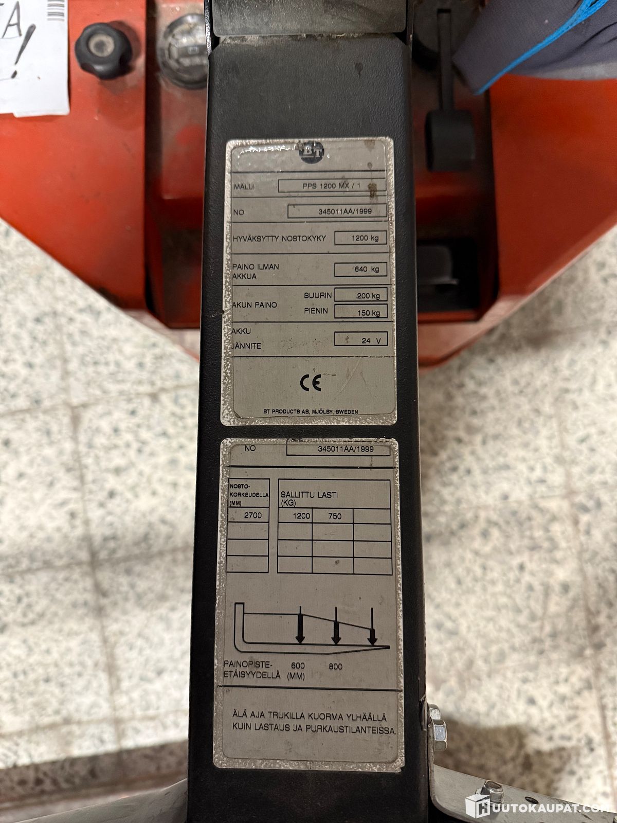 BT Lifters Pinoamisvaunu PPS 1200 mx, 1999, Kotka | Huutokaupat.com