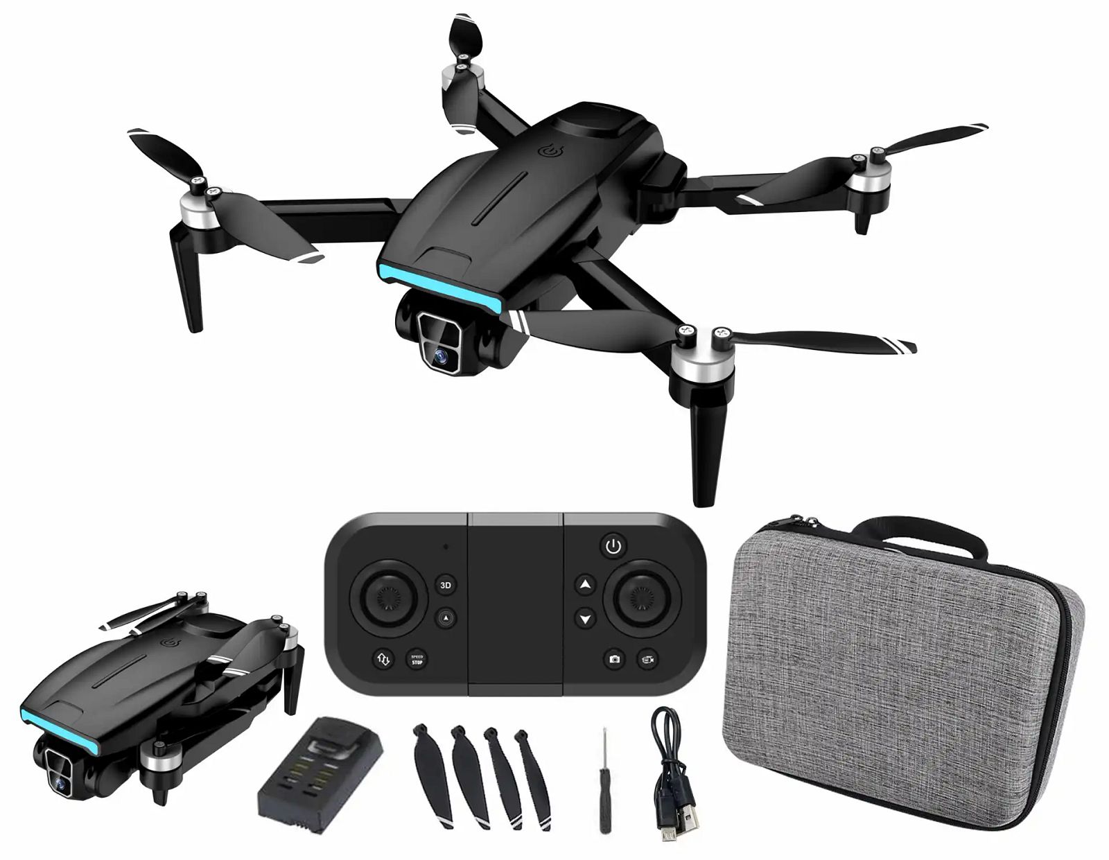 Drone / aircraft with gyroscope and LED light, 2.4 GHz, Isokyrö ...