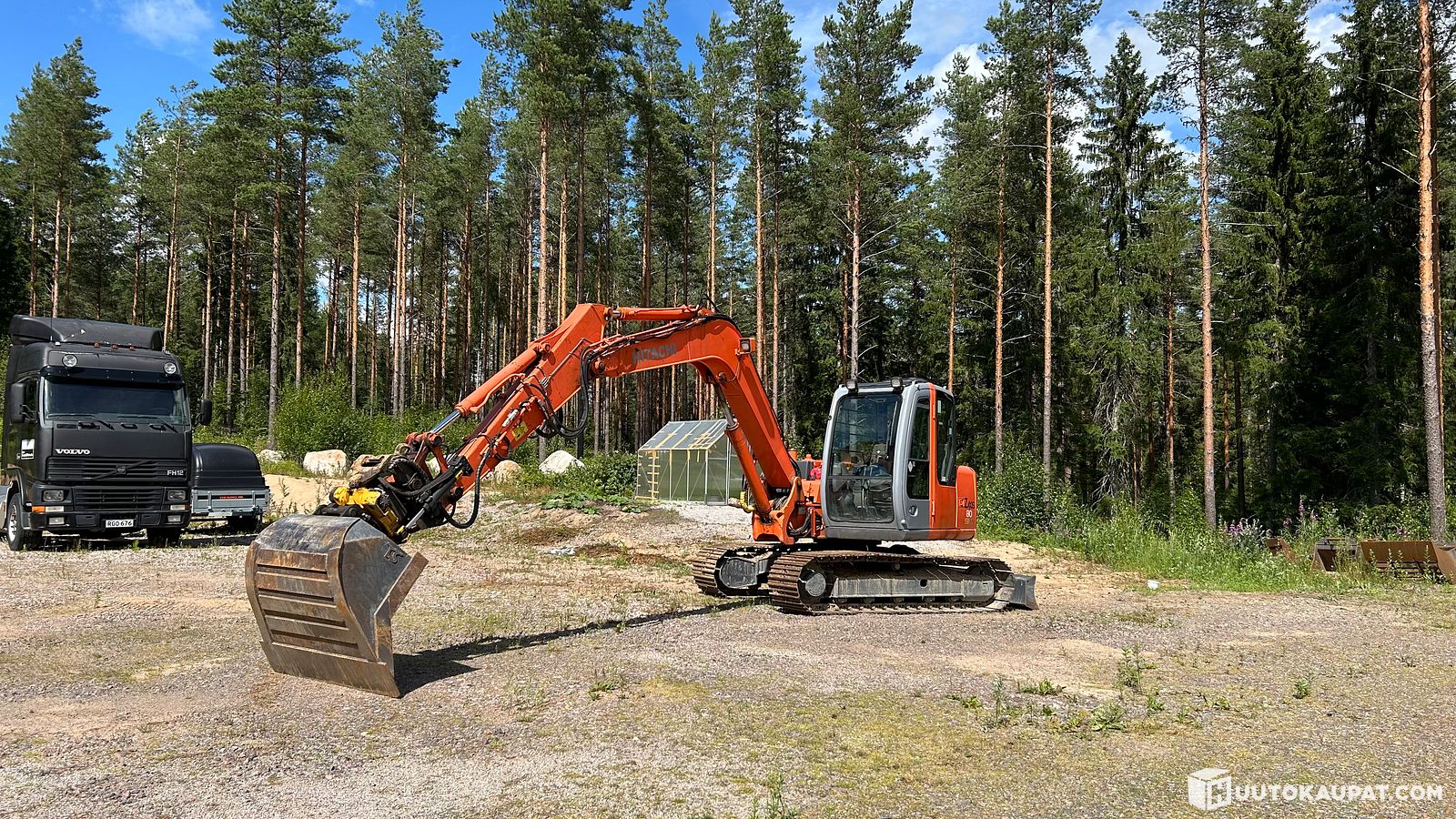 Telakaivinkone Hitachi ZX80 SBLC vm. 2007. Mahtavat varusteet mukaan ...