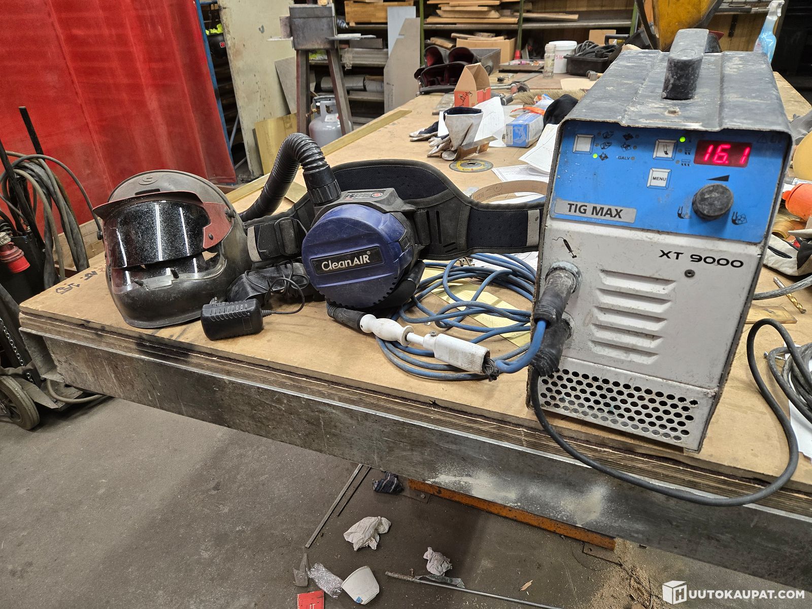 TIG MAX XT 9000 hitsaussauman poistolaite sekä raitisilmamaski CleanAir ...