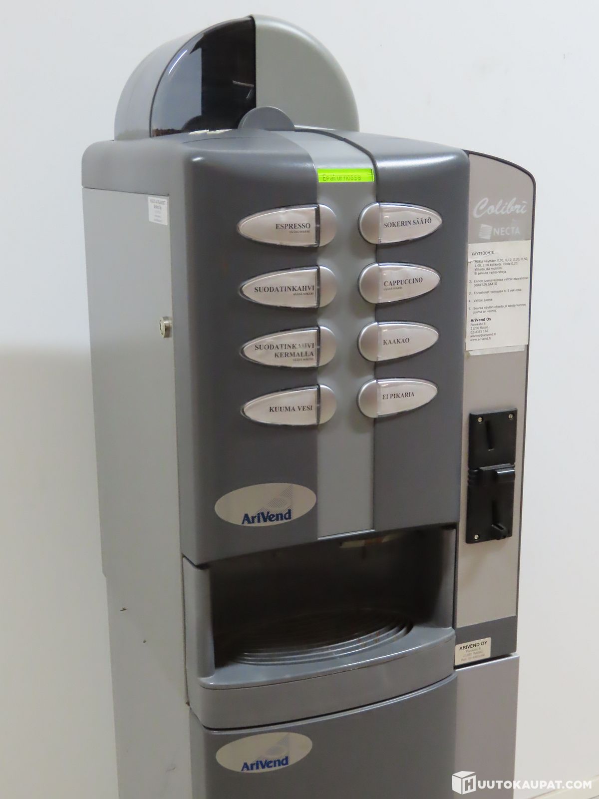 KAHVIAUTOMAATTI Colibri Necta, Forssa | Huutokaupat.com