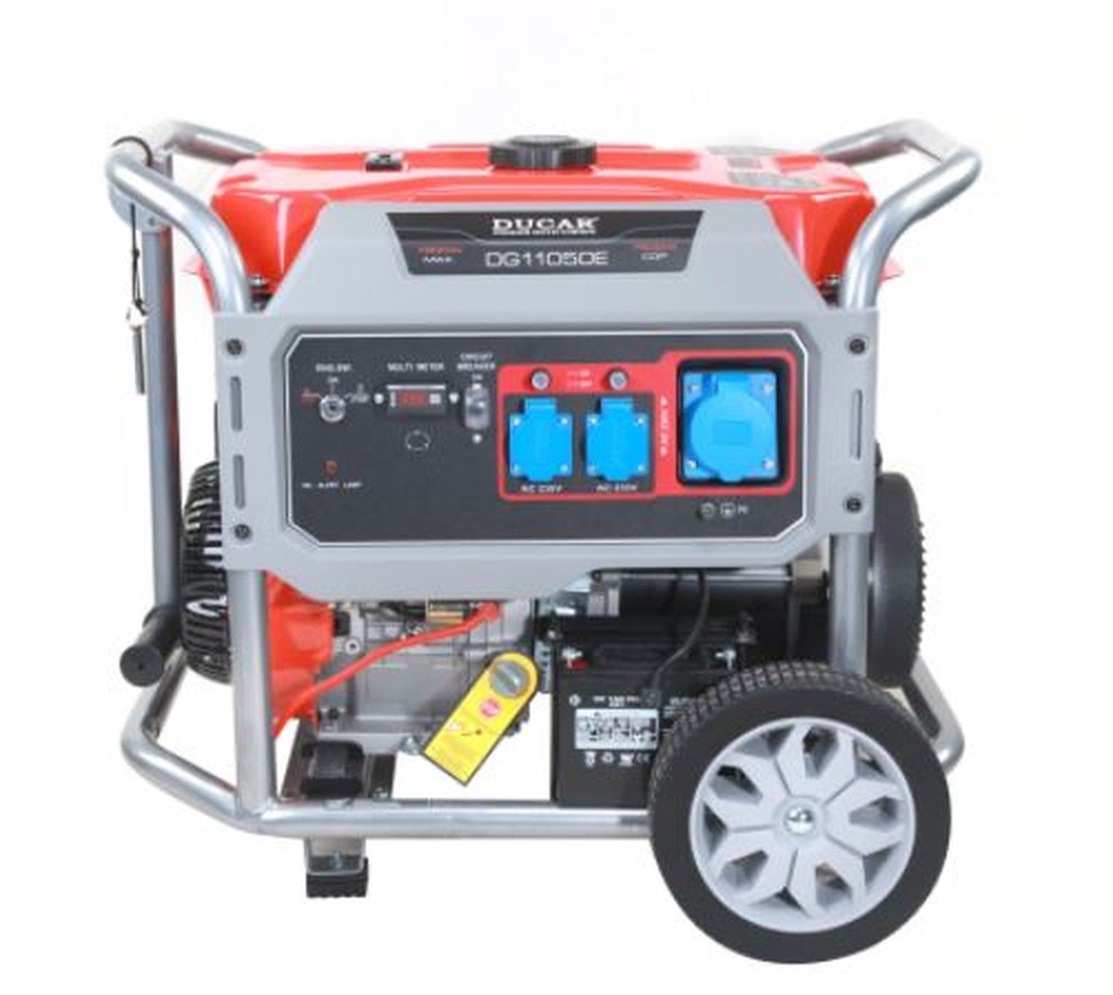 Voimakas 5000/5500W aggregaatti-Sähköstartilla-Valovirta ulostulo-Varustettu akulla-10"Pyörät ...