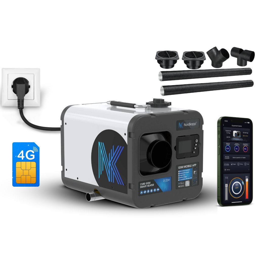 Nordkapp® Cube GSM 4G/5G ETÄOHJATTAVA Mökki-, talli-, autolämmitin ...