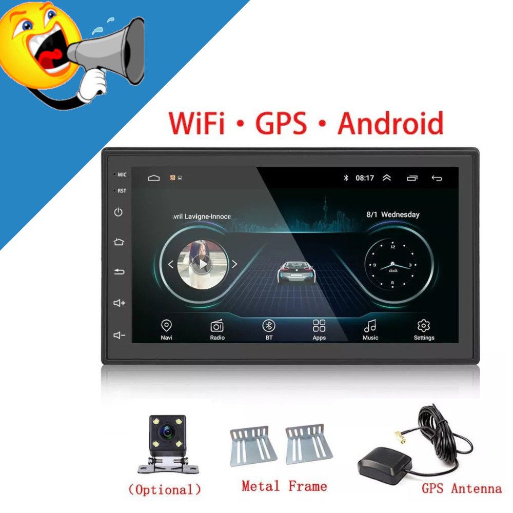 2 Din 7" Android Autoradio 2.5D GPS Navigation WIFI BT FM RDS ...