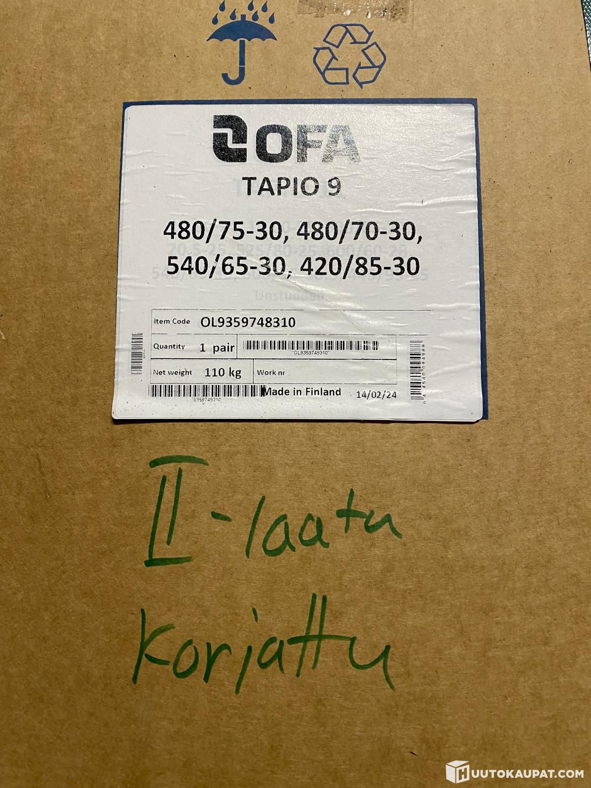 OFA Tapio 9 mm stud chains 540/65-30, Veteli | Huutokaupat.com
