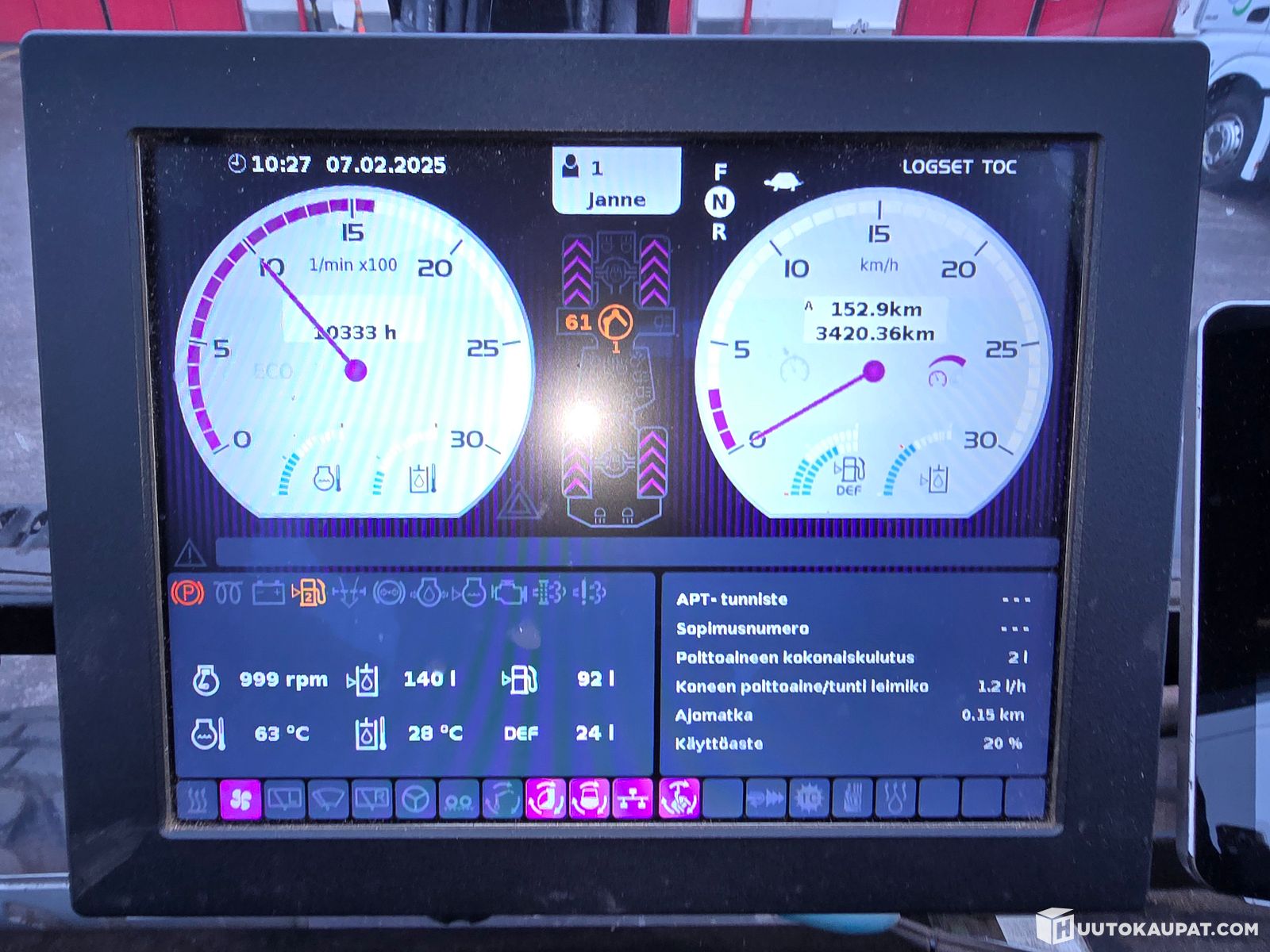 Rahoitusyhtiön lukuun, Logset 8H GT harvesteri, rektunnus 476-BAR, ko 2017, Nurmijärvi ...