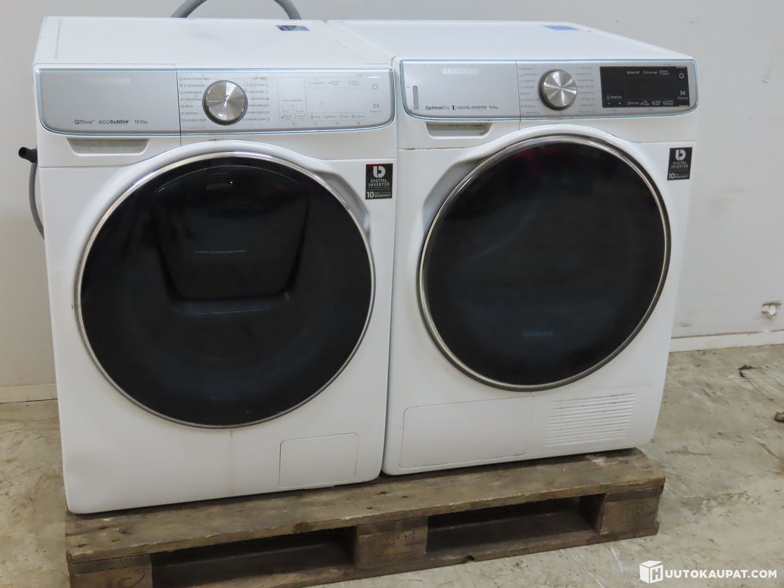 PYYKINPESUKONE JA KUIVAUSRUMPU (Samsung 10kg ja Samsung 9kg), Forssa | Huutokaupat.com