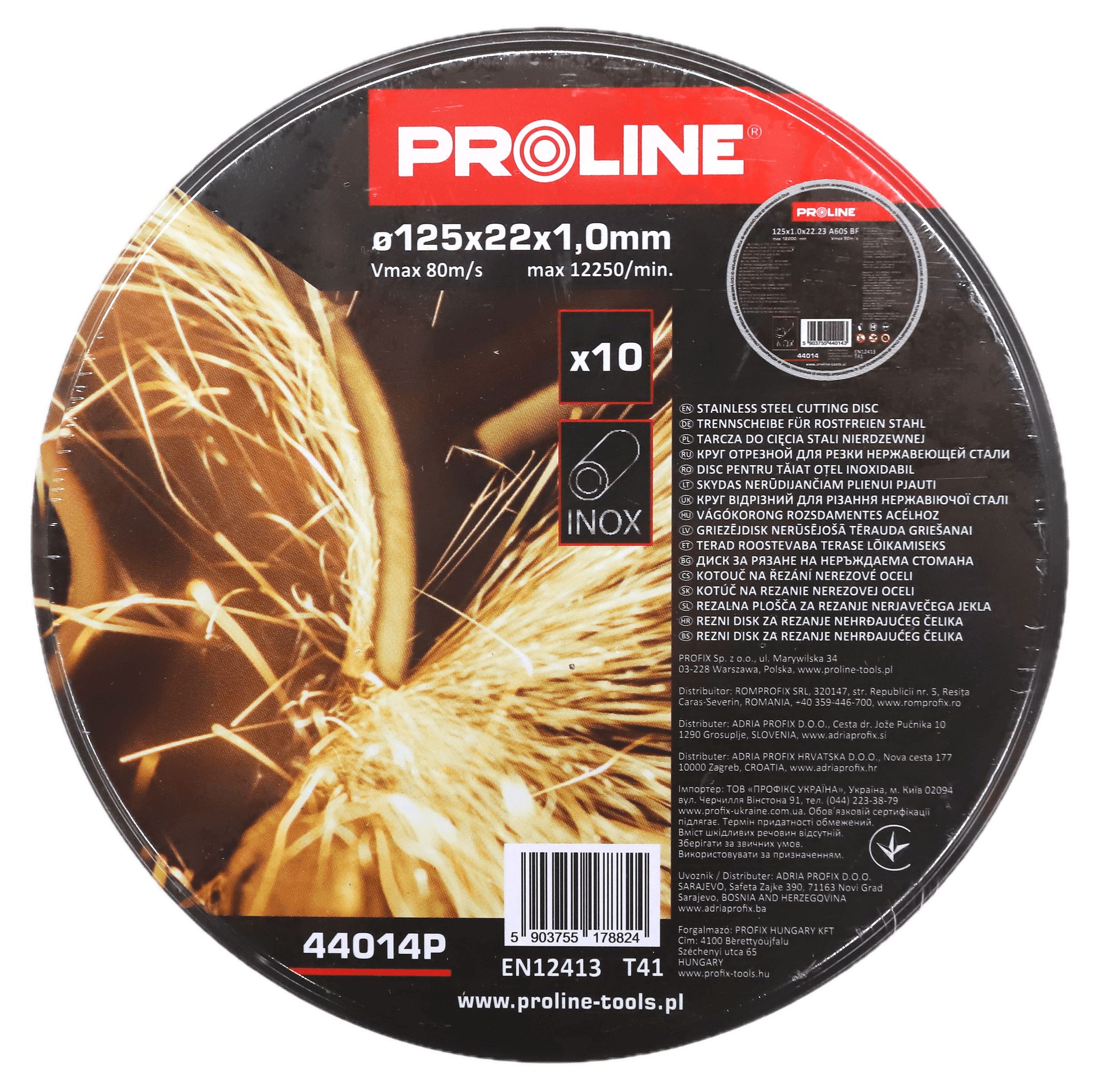 100 kpl Proline katkaisulaikka RST ja värimetallit 125x1.0mm (10 kpl ...