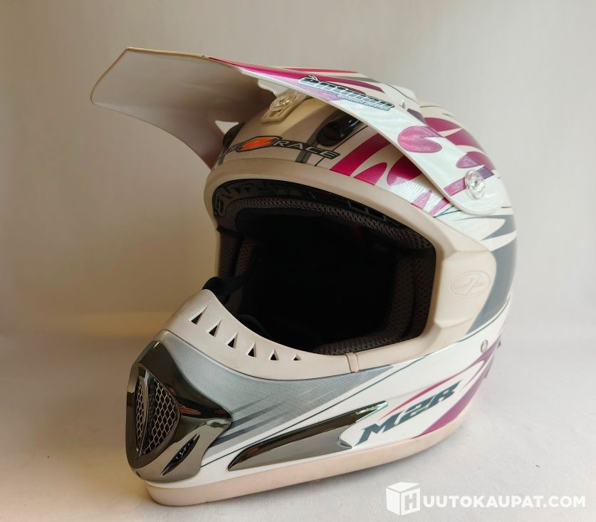 Kypärä M2R valkoinen / lila, Koko XL - Ajoneuvotarvikkeet, Salo | Huutokaupat.com
