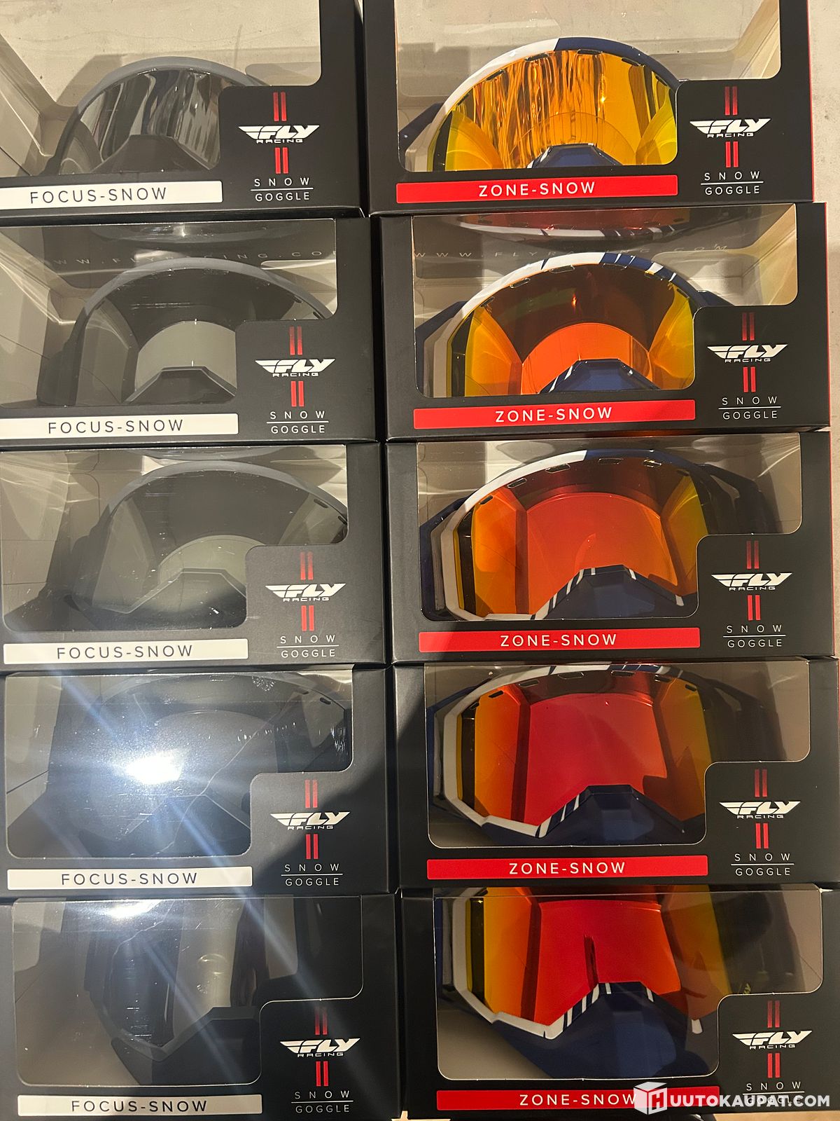 10kpl erä Fly Racing Focus ja Zone Snow Ajolaseja kelkkailuun ym ...