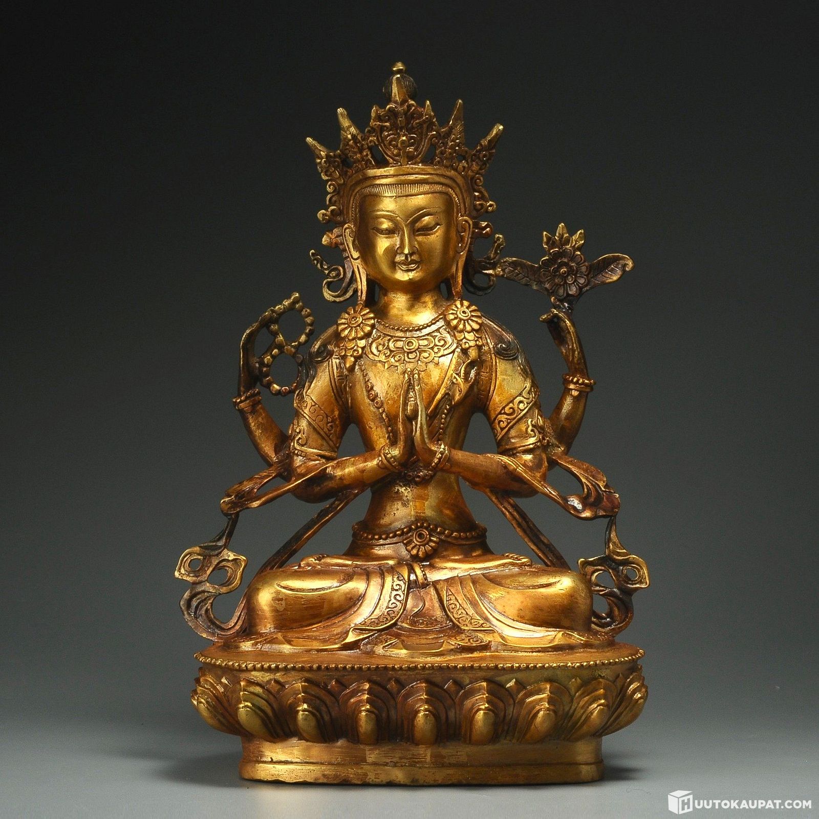 Buddha patsas pronssia, Tiibet/Nepal, Mikkeli | Huutokaupat.com