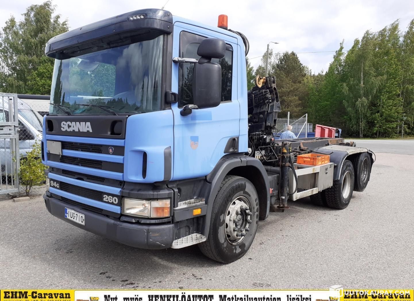 Scania P 94, 2004 Kuoma-auto Hiab nosturilla varustettuna, Hämeenlinna ...