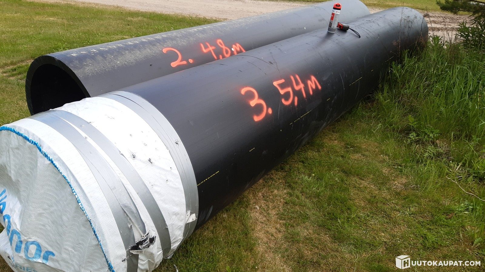 Muoviputki PE100 800mm PN10 SDR17 kaksi putken pätkää (putket 2 ja 3), Vaasa | Huutokaupat.com