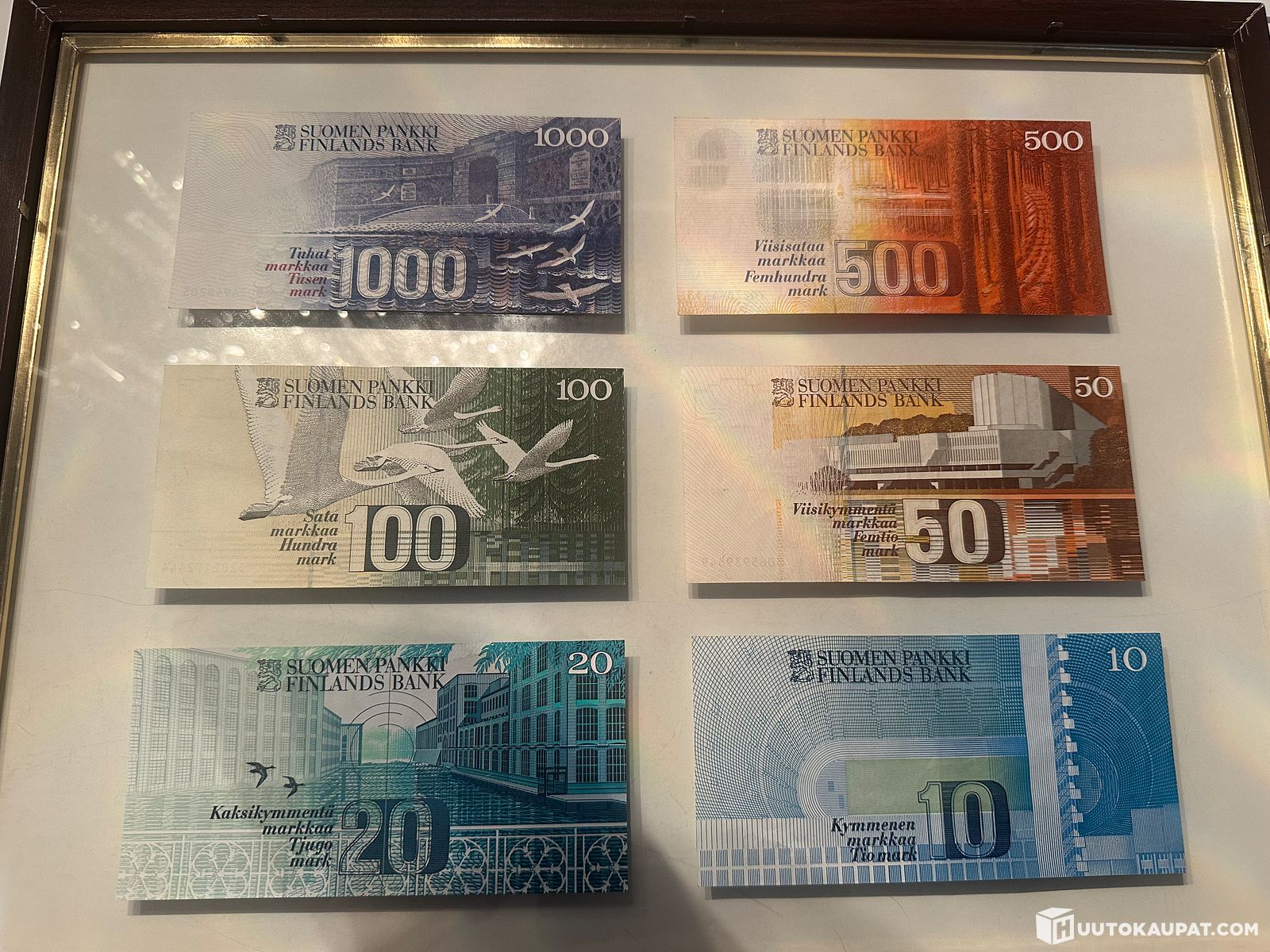 Viimeiset markka-ajan setelit 10-1000 markkaa, Lapinlahti | Huutokaupat.com