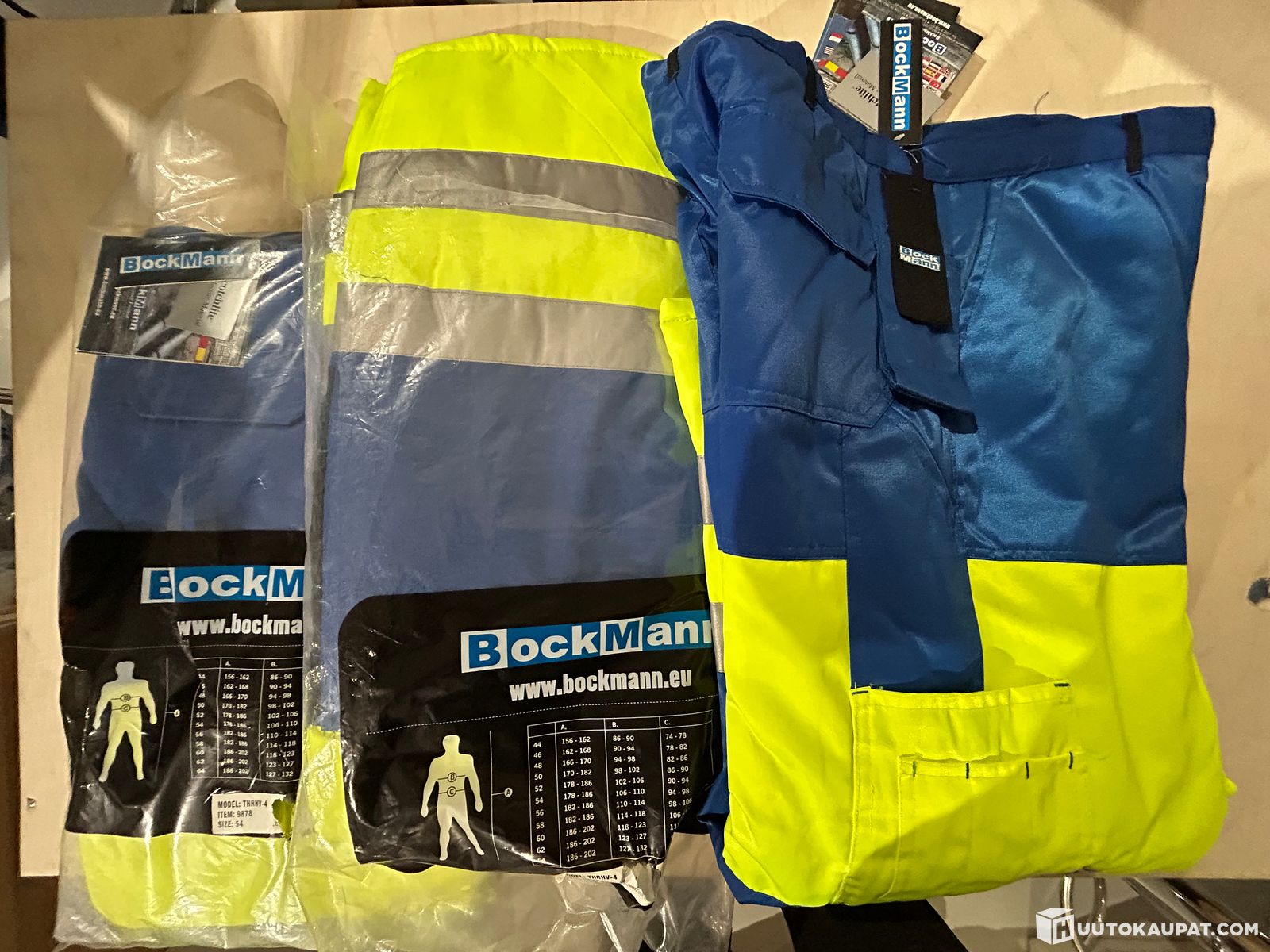 Lot of 3 men's Bockmann Huomio winter work trousers size 54, Mikkeli ...