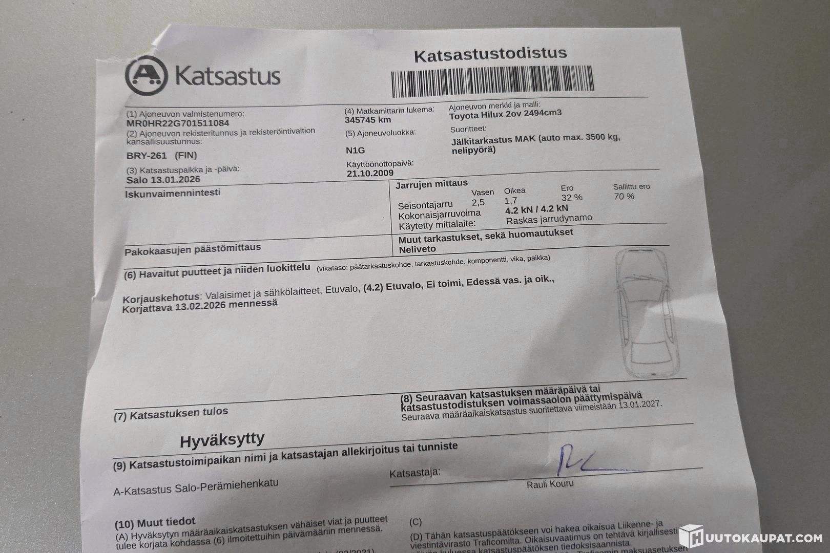 Toyota Hilux Extra Cab 2.5 D-4D 120 4WD DLX, 2009, Hämeenlinna ...