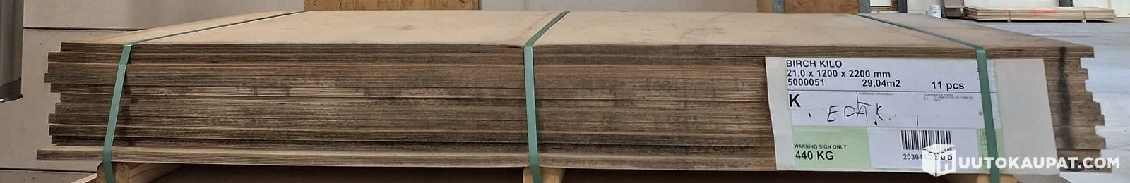 POISTOERÄ! Vaneri 21 mm x1200x2200 Kilo ei CE-merkintää 11 KPL, huom ...