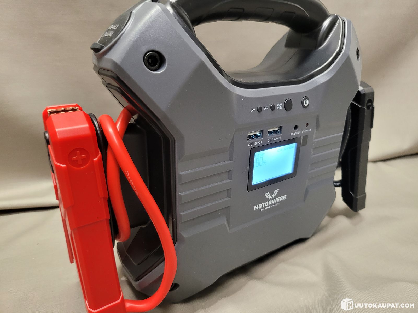 12V/24V Huipputehokas 35000mAh Raskaankaluston apukäynnistin, Markkinoiden tehokkaimpia! -Takuu ...