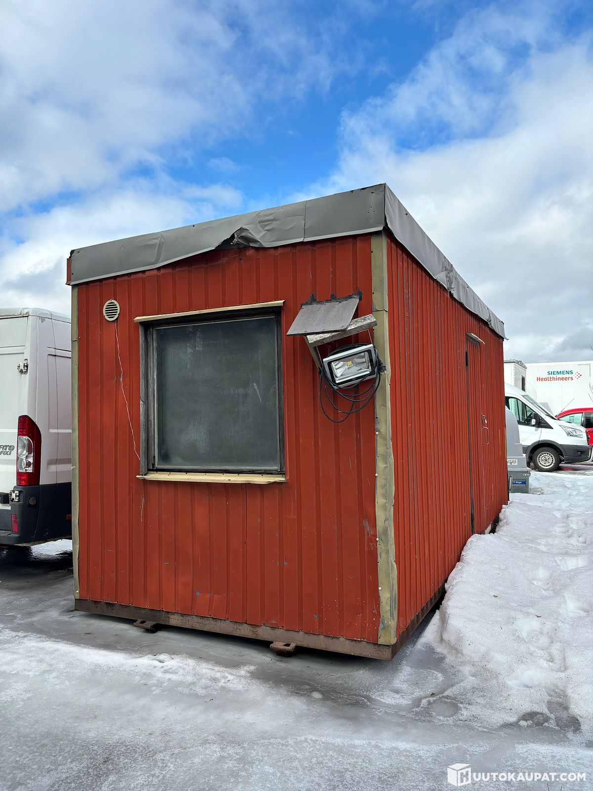 Työmaa parakki vaihtolava rungolla, Kouvola | Huutokaupat.com