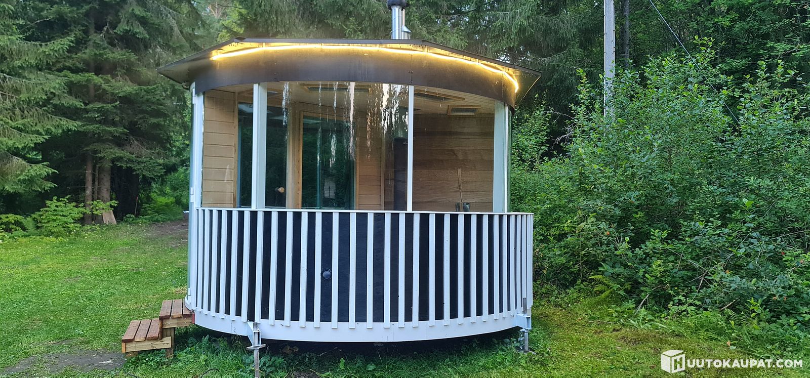 Ainutlaatuinen siirrettävä pyöreä maisemasauna, Vihti | Huutokaupat.com