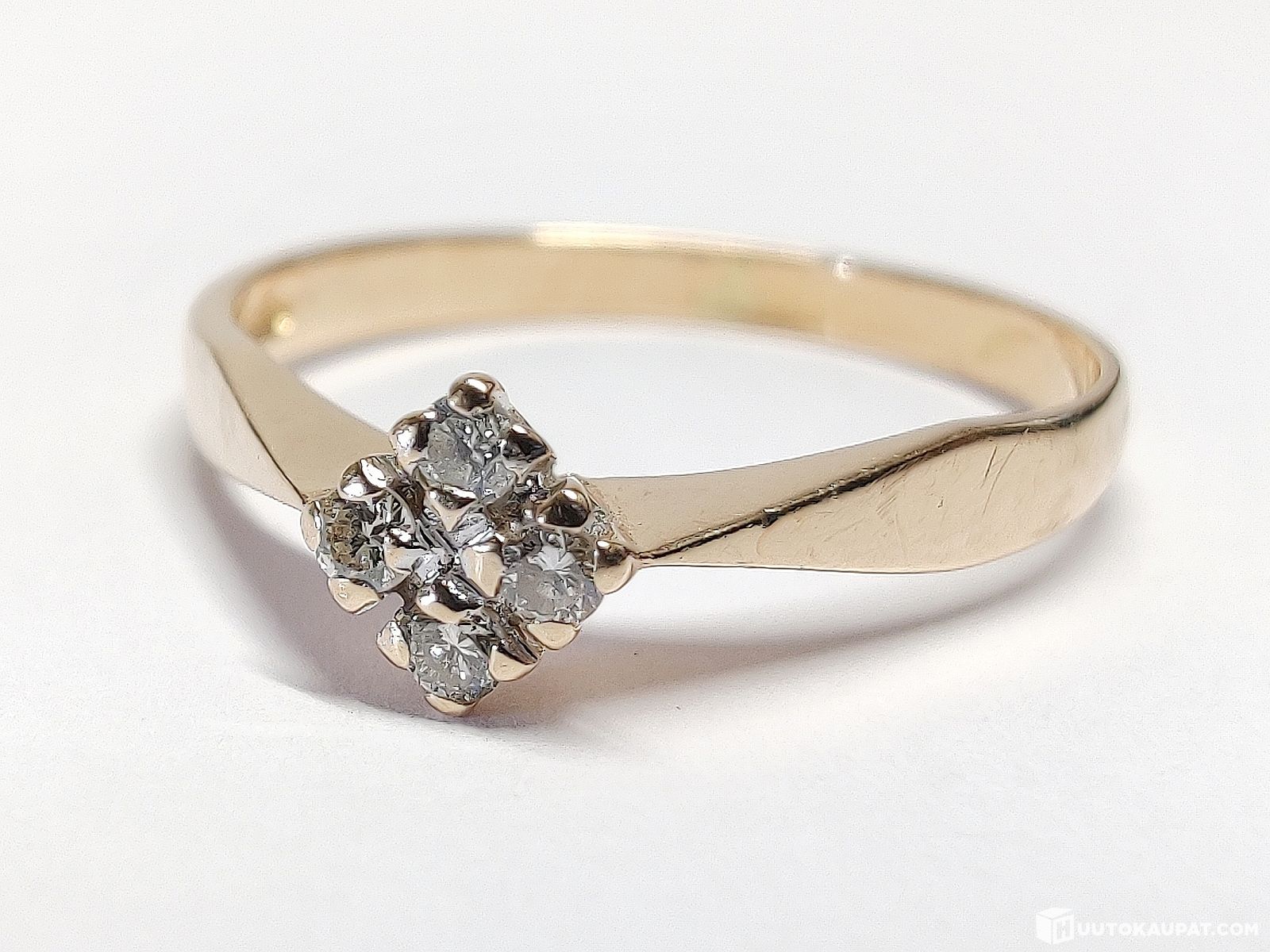 Kultainen timanttisormus 0,08ct (Ossin Kulta, Mäntyharju) 585 14k ...