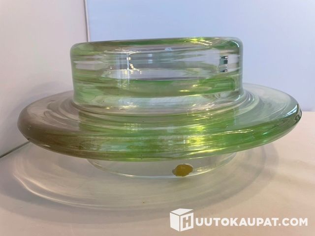 Riihimäen lasi Helena Tynell suuri taidelasi malja, keräilijän ...