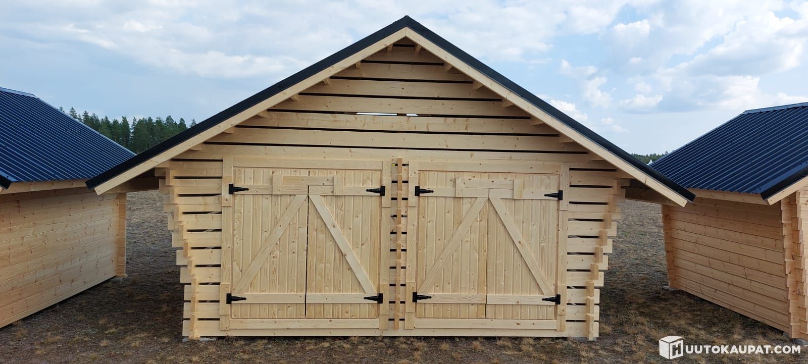 Piharakennus / Hirsilato peltikatolla 16m2 OKRA-Kampanja, Oripää | Huutokaupat.com