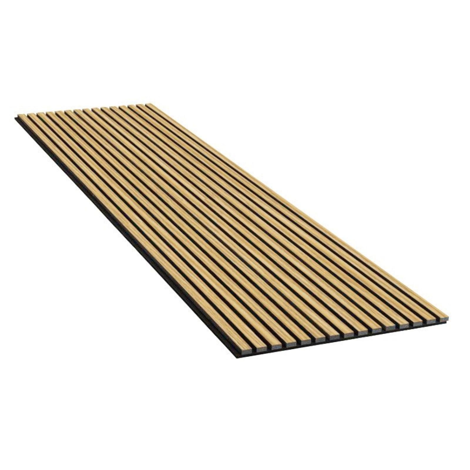 6 kpl (8,64 m²) Evella M27 tammi melamiinipintainen akustiikkalevy 2400x600 mm - Kotiinkuljetus ...