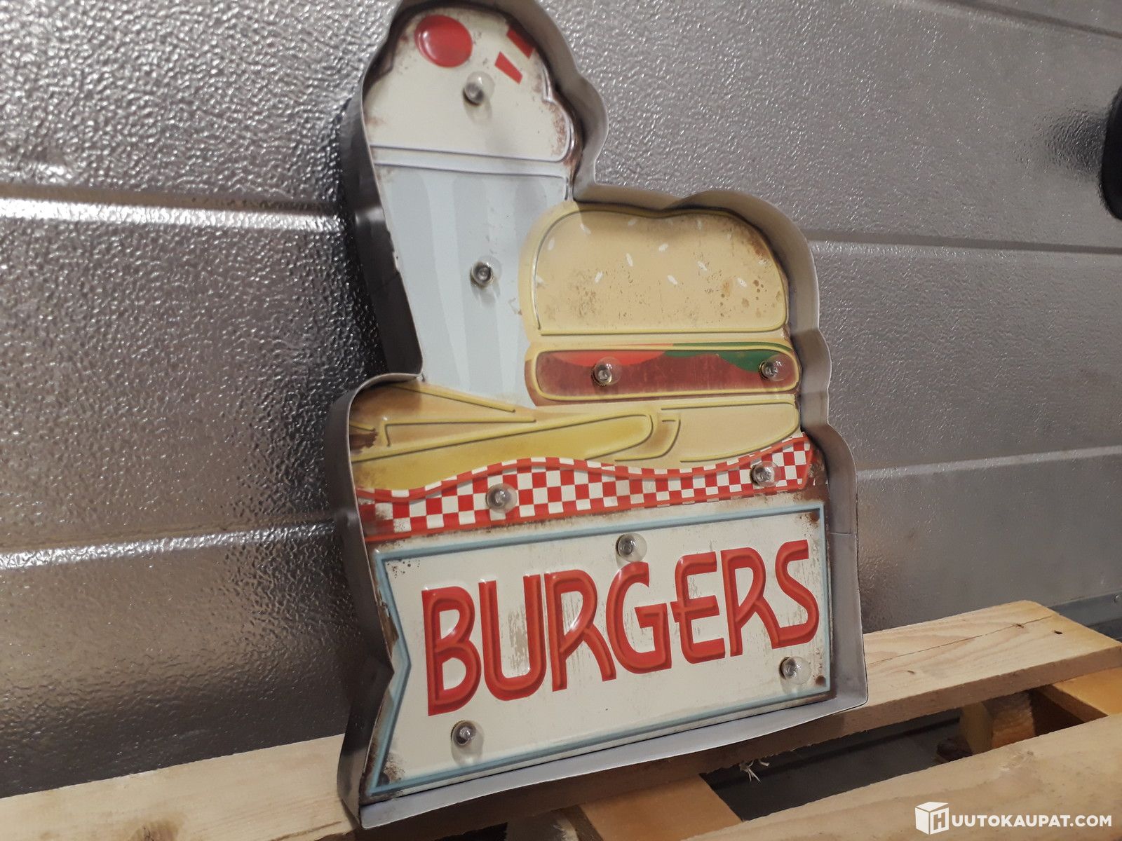 Burgers erikoinen peltikyltti. Retro Katso kuvat. Iso 39¤29cm Hieno ...