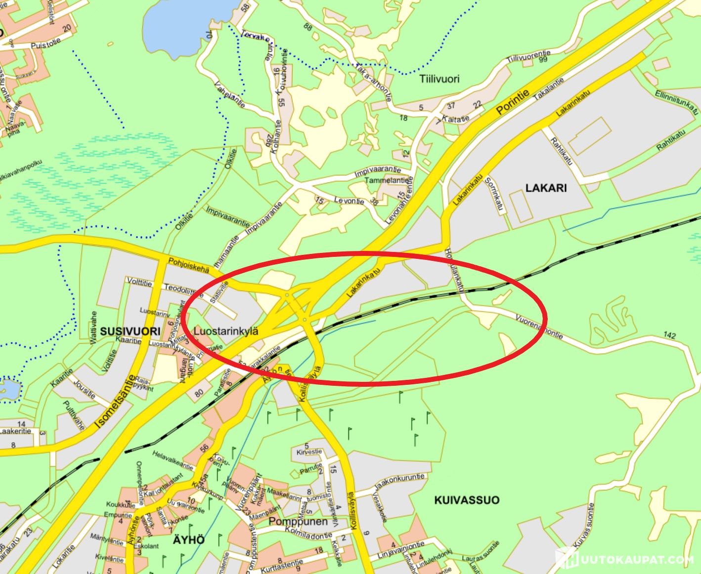 Peltolohkojen vuokraoikeus 10v, n. 6,21 ha Rauman kaupunki, Lakari alue ...