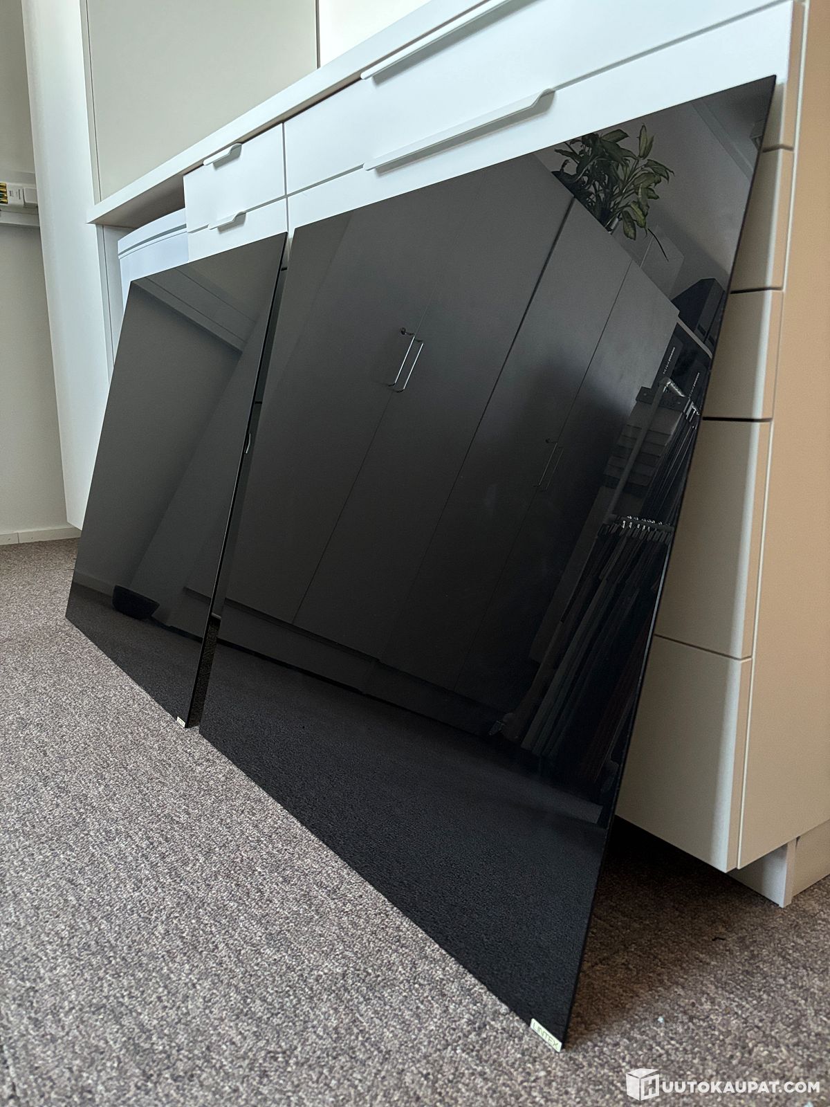 Lintex Mood Wall black magnetic glass board, 2 pcs, 75 x 75 cm, Tampere ...