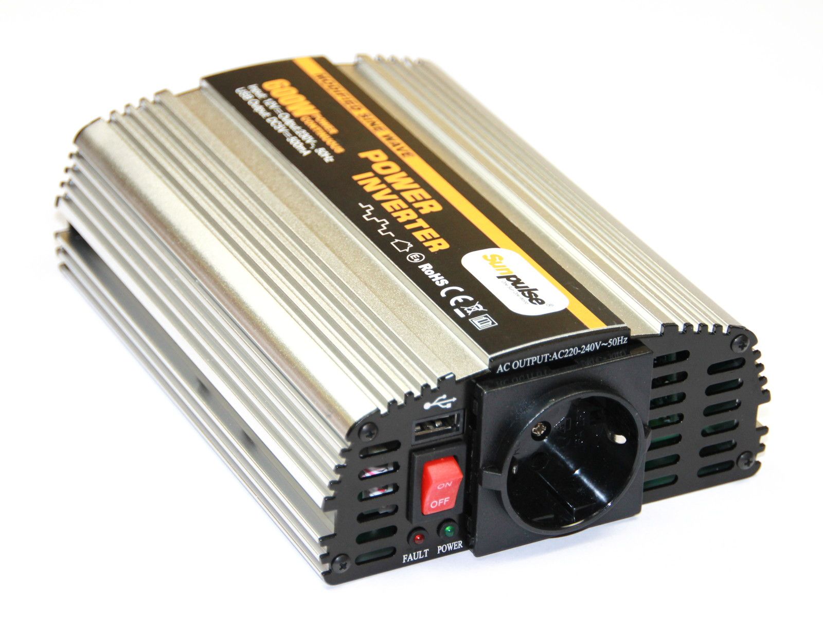 600W / 1200W Invertteri 12V 230V, UUSI!, Korsnäs | Huutokaupat.com