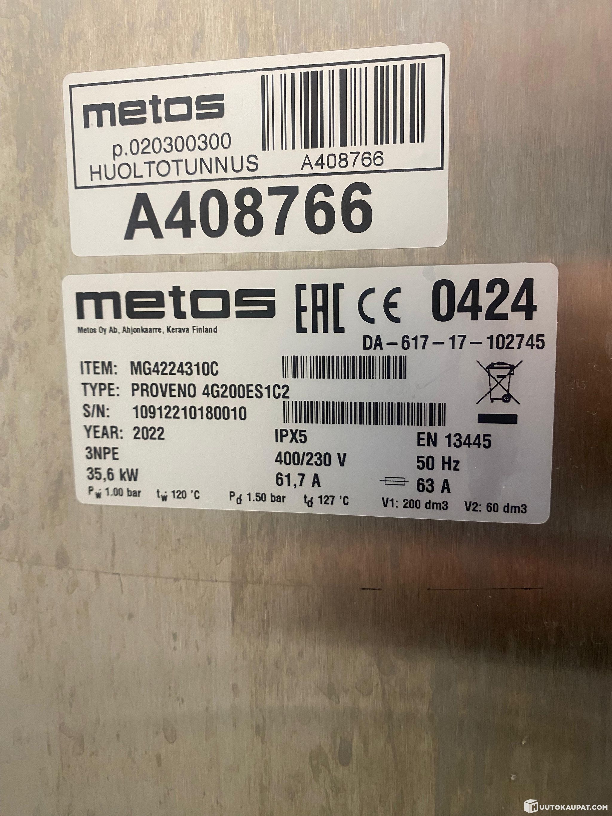 Kombipata Metos Proveno 4G 200 E conf, Kuusamo | Huutokaupat.com