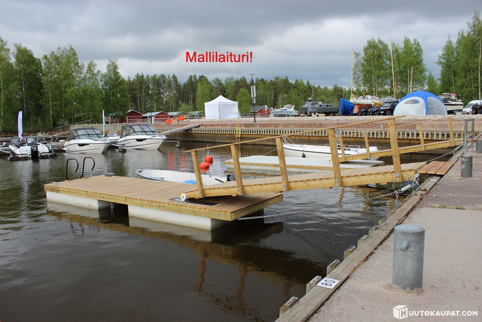 1kpl Betonilaituri T-malli, 2kpl ankkuria 800kg, 1kpl Käyntisilta ...