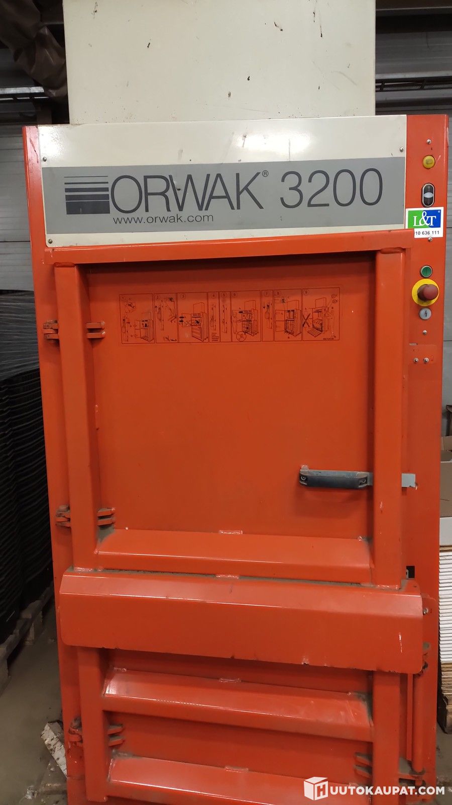 Jätepuristin/pahvipaalain Orwak 3200, Hämeenlinna | Huutokaupat.com
