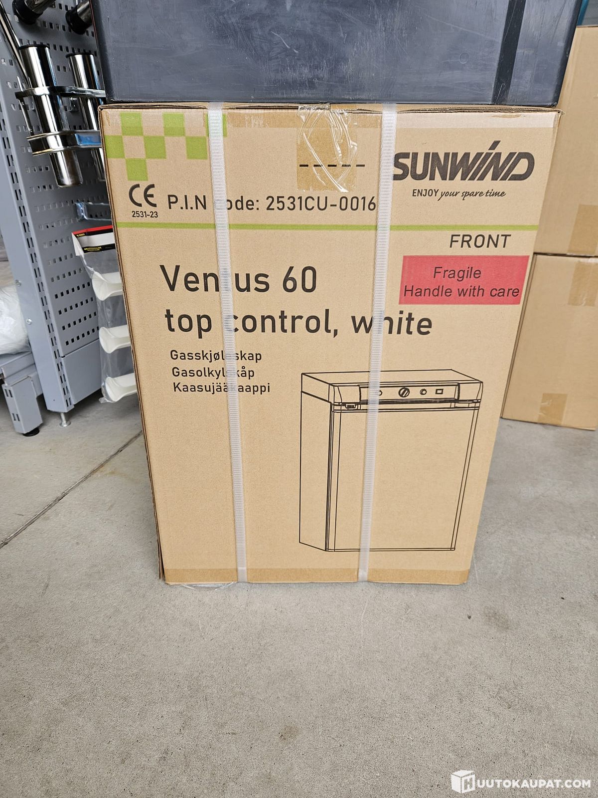 Uusi, käyttämätön kaasujääkaappi Sunwind Ventus 60 TC (valkoinen), Helsinki | Huutokaupat.com