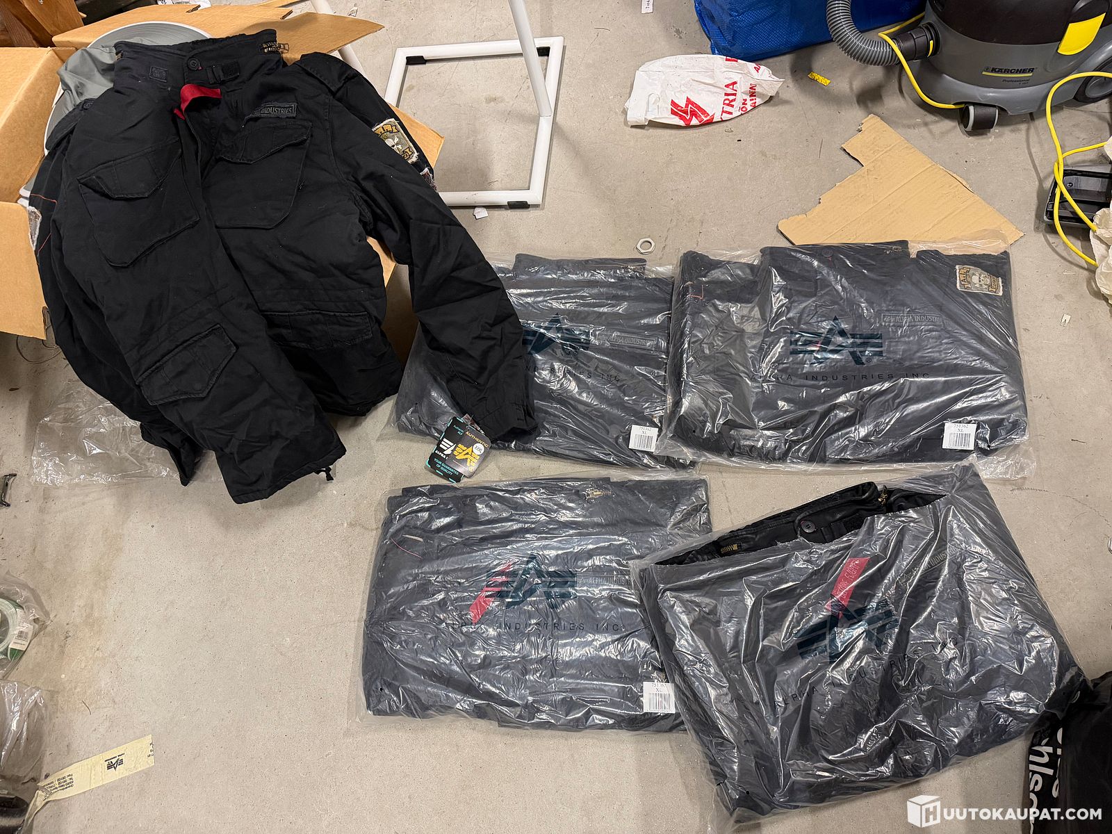 5 unused Alpha Industries jackets. Salainen Agentti Oy bankruptcy ...