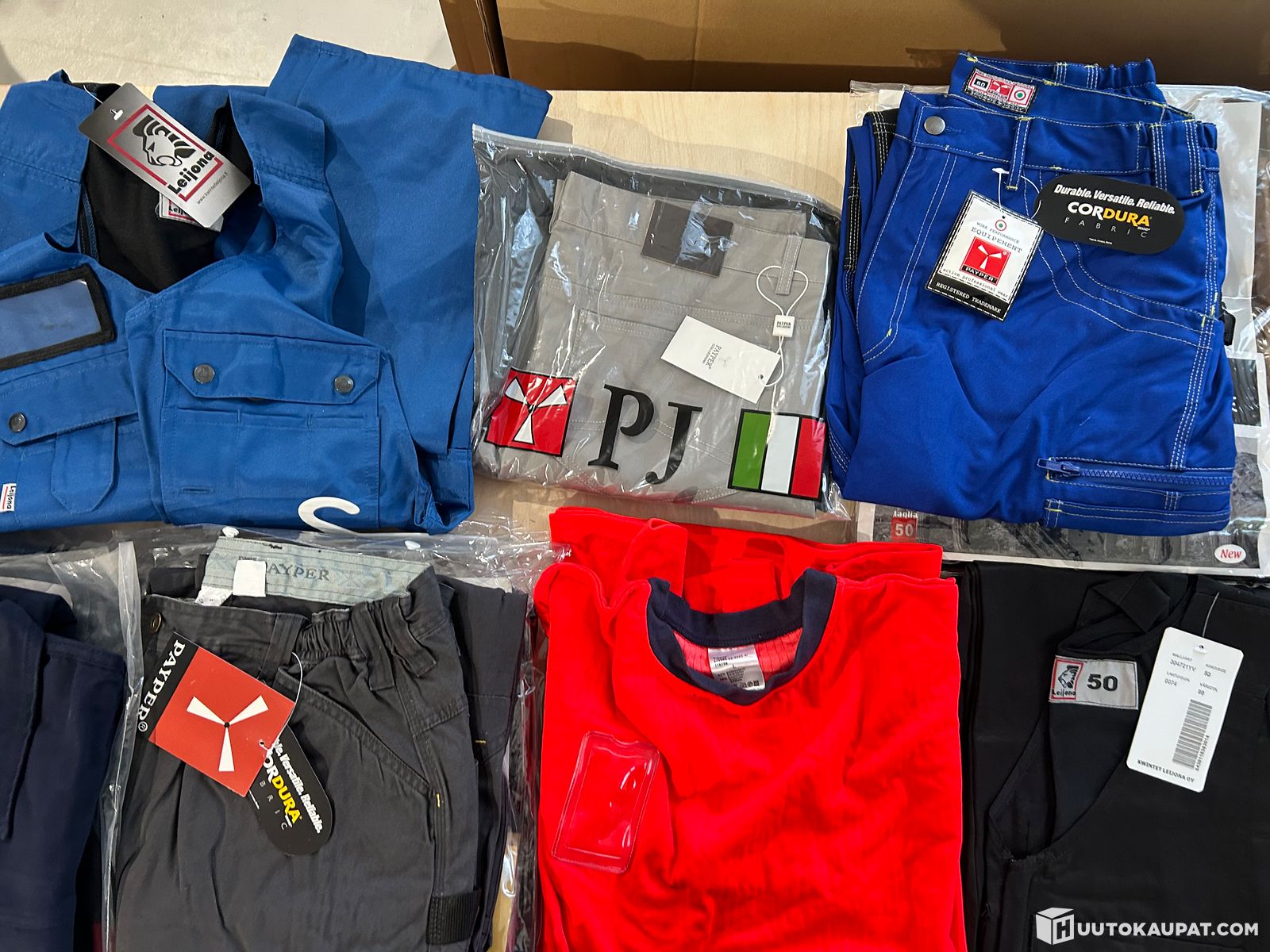 8-piece men's Leijona/Payper workwear set — sizes L, XL, 50 — lot ...