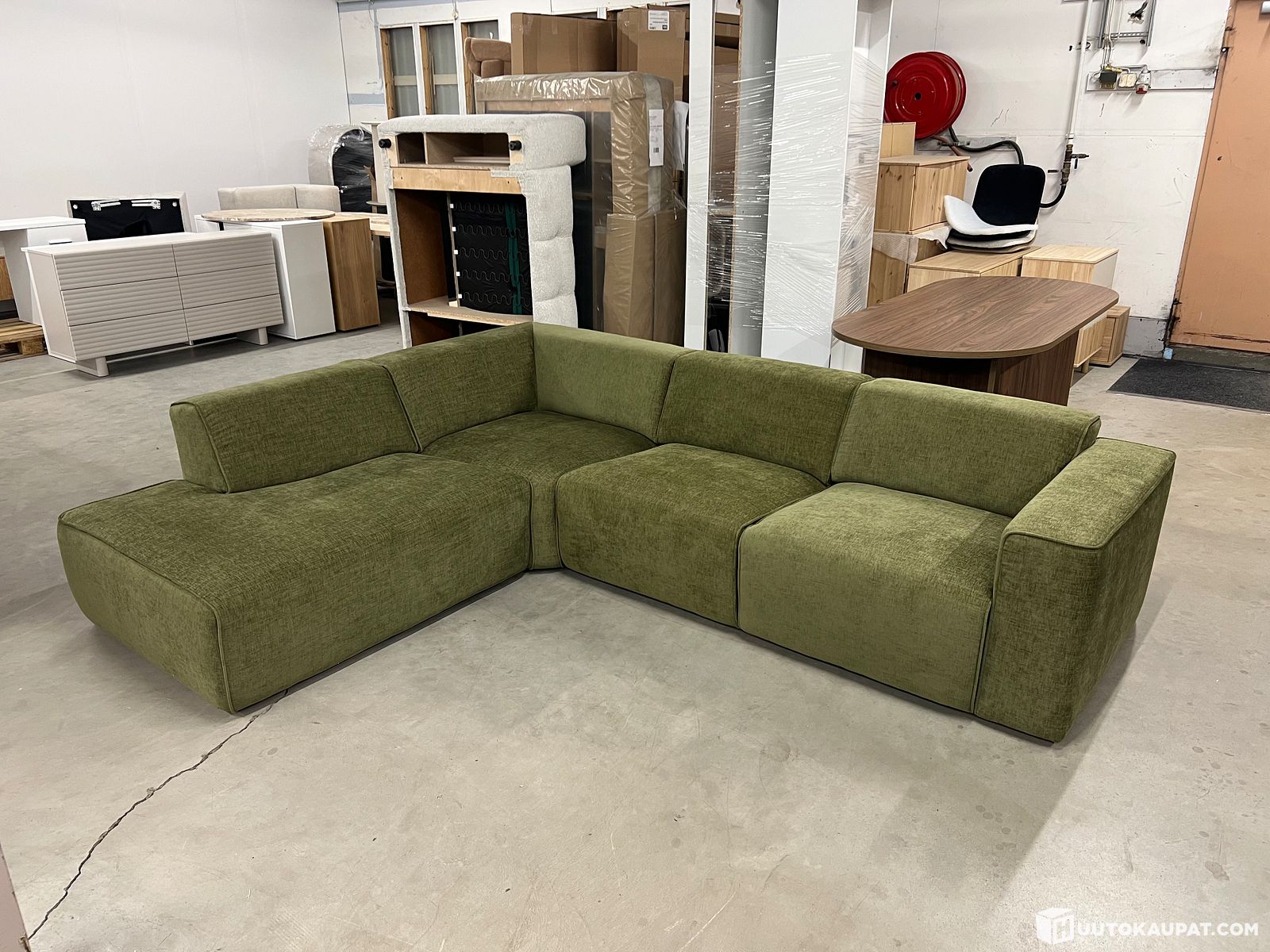VEKE.FI Varastopoisto - Hali avokulmasohva vasen Home 14 vihreä ...