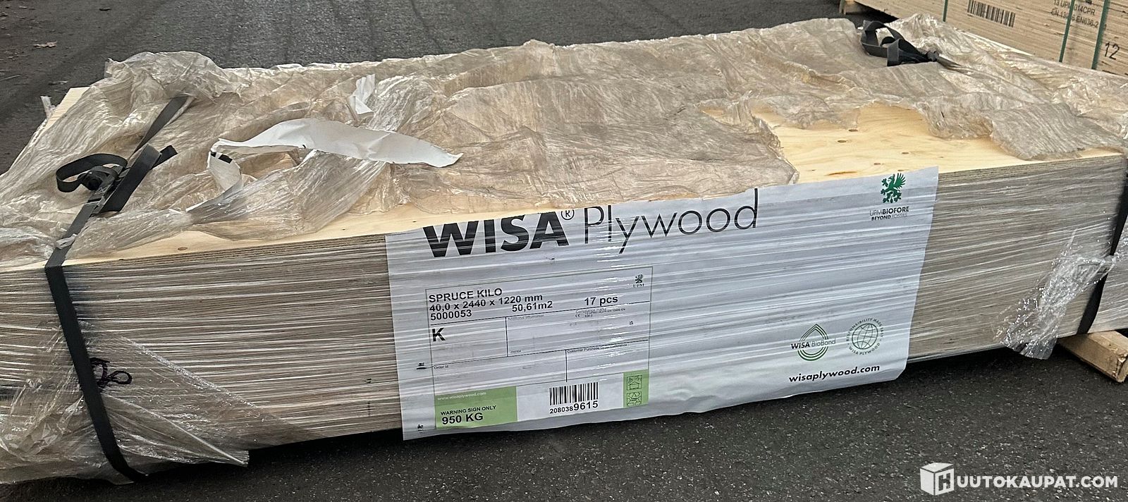 POISTOERÄ! Vaneri 40 mm x2440x1220 Kuusi Kilo ei CE-merkintää 35,72 m2 ...