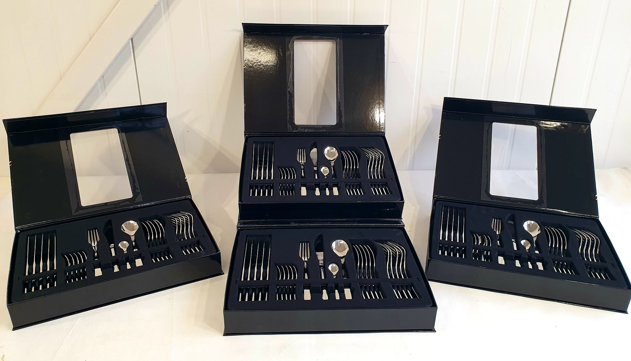 4 kpl 24-osainen jälkiruoka aterinsarja - ruostumatonta terästä, Isokyrö | Huutokaupat.com