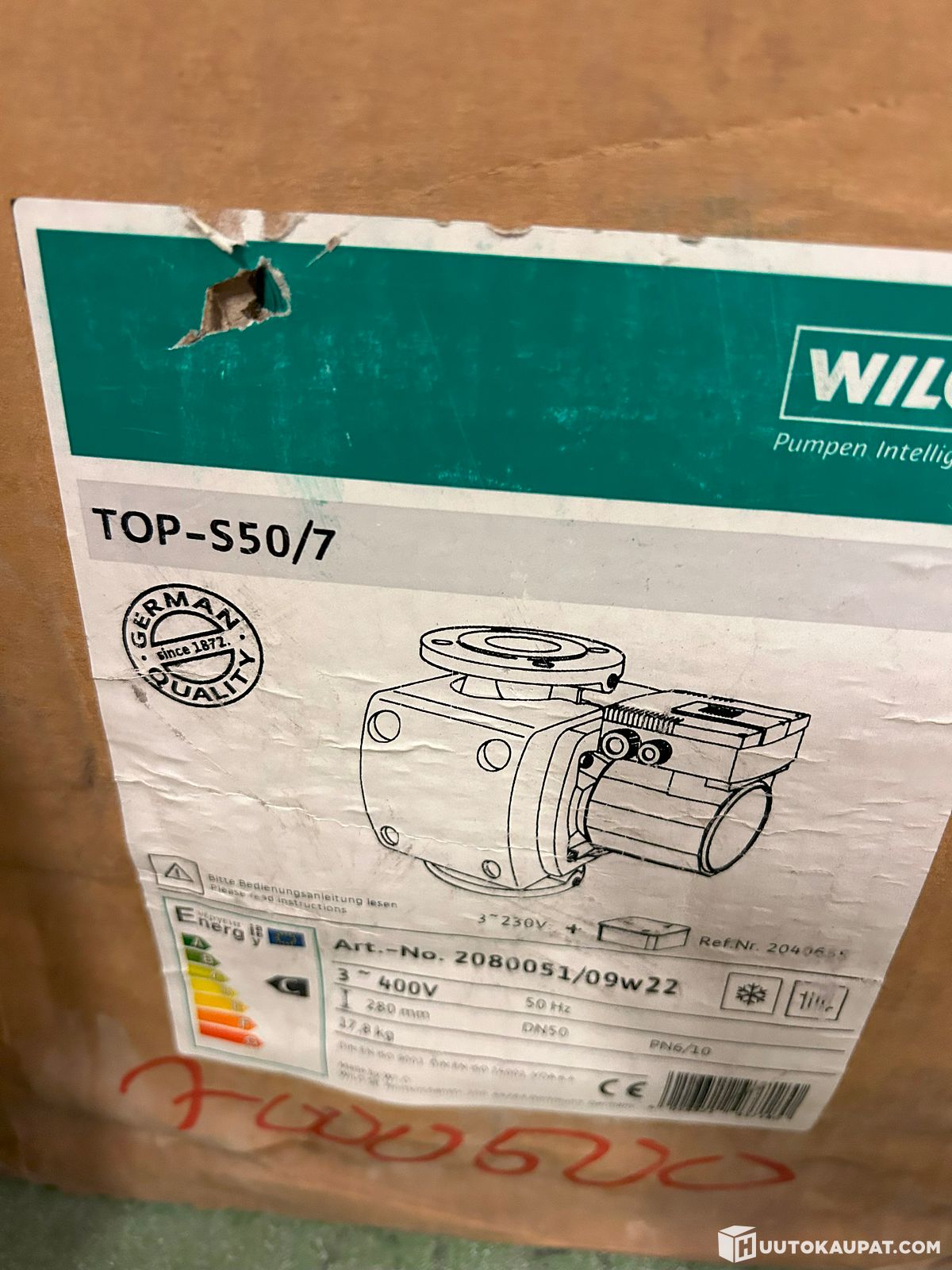 Wilo TOP-S50/7 pumppu, Vantaa | Huutokaupat.com