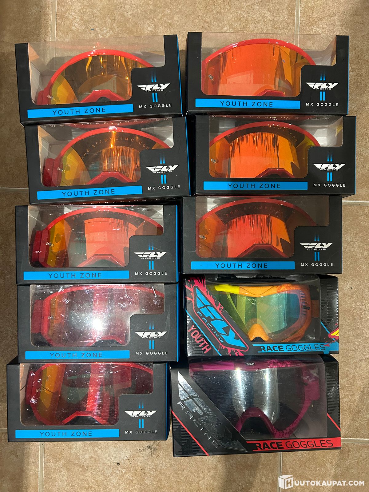 10kpl poistoerä lasten Fly Racing Ajolaseja Youth Zone erän sh.299,00€, Mikkeli | Huutokaupat.com