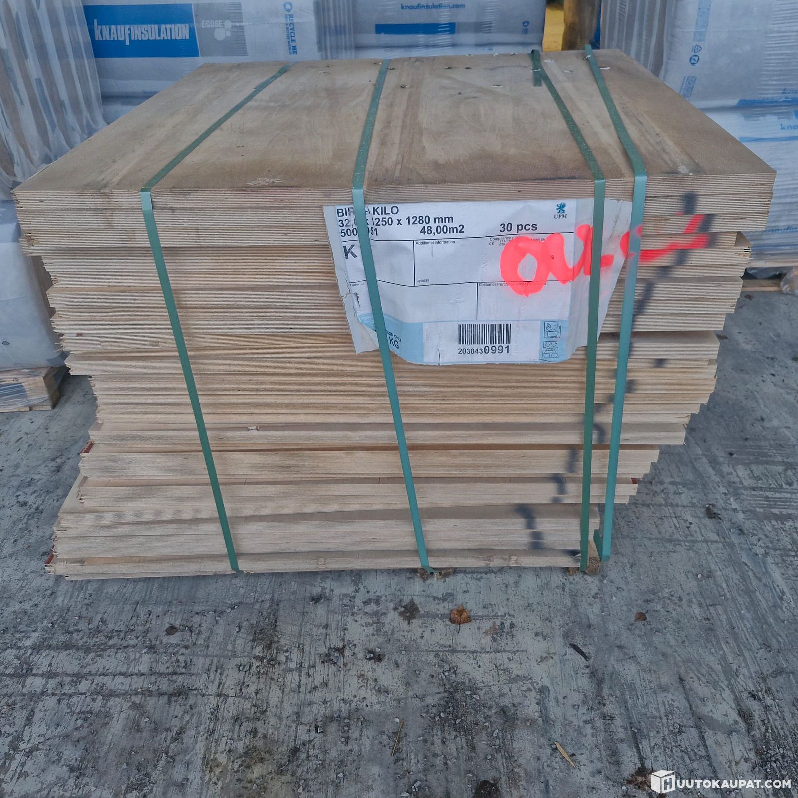 POISTOERÄ! Vaneri 32 mm x1250x1280 PALA Kilo ei CE-merkintää 48 m2=30 ...