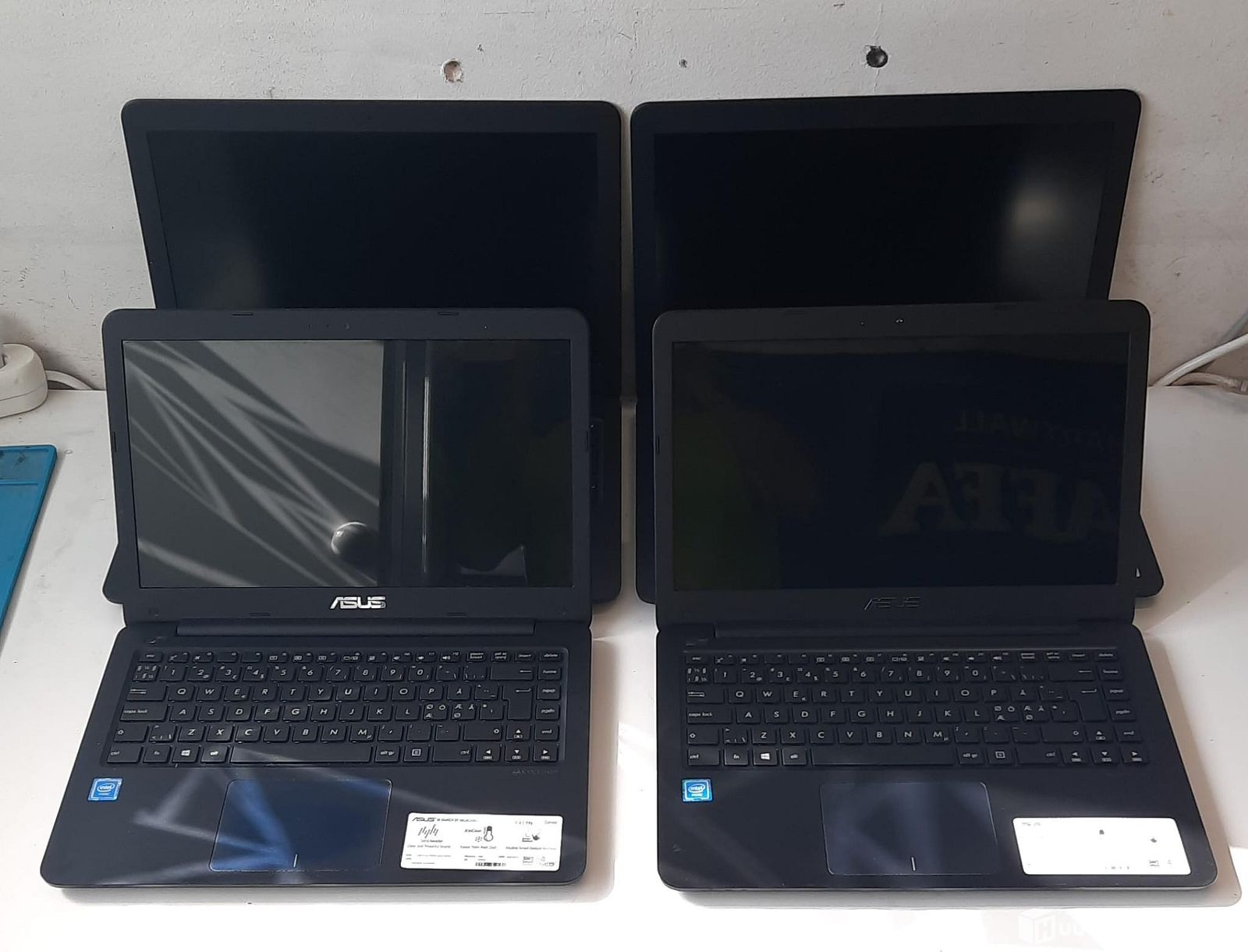 4 kpl Asus kannettavaa, 14-15.6",Intel / 2-8GB Ram / 64-500GB SSD-HDD ...