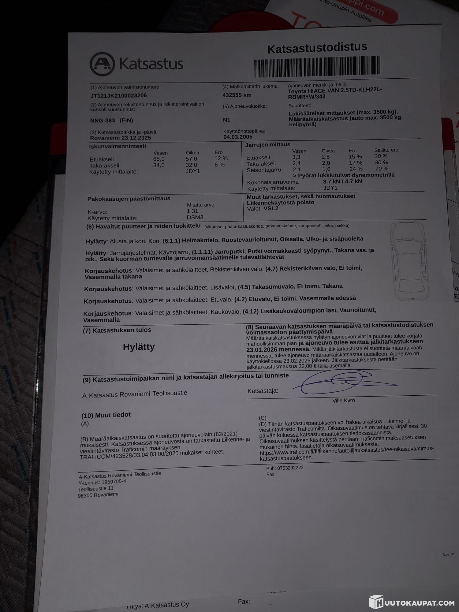 Toyota Hiace, 2005, Rovaniemi | Huutokaupat.com