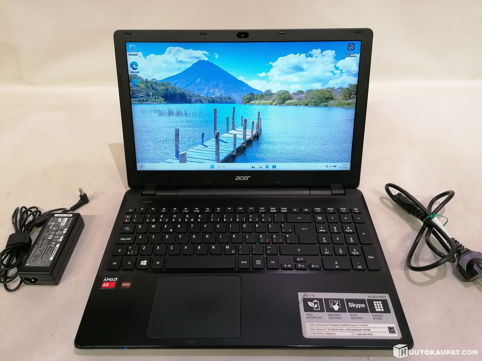 Acer Aspire E5-521G 15,6" /AMD A8-6410/128GB SSD/8GB RAM/WIN 11 Pro ...