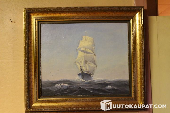 HIENO LAIVA TAULU sign. WILHELMS, Saarijärvi | Huutokaupat.com