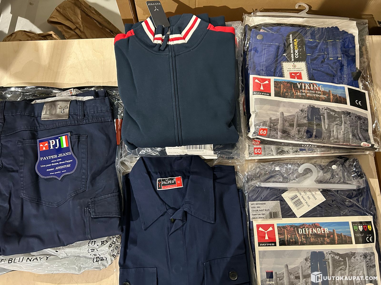 10-piece large men's workwear set: work trousers, jackets, shirts ...