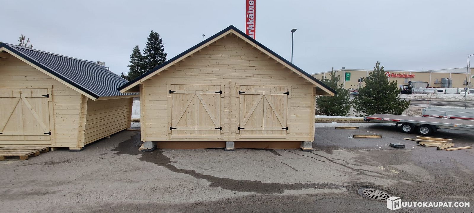 Piharakennus / Hirsilato peltikatolla 25m2 RYSKY-Kampanja, Ylivieska | Huutokaupat.com